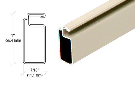 CRL 1" x 7/16" Roll Formed Aluminum Screen Frame - 144"