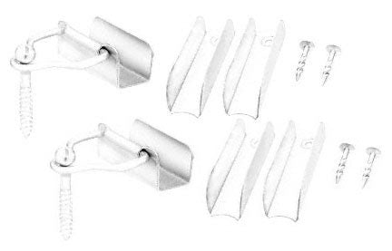 CRL White Window Screen Hardware Kit - Carded