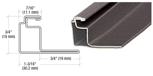 CRL 3/4" Roll Formed Aluminum Standoff Screen Frame - 144