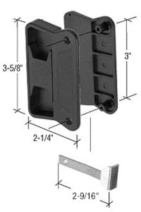 CRL Black Sliding Screen Latch and Pull With 3" Screw Holes for Superi